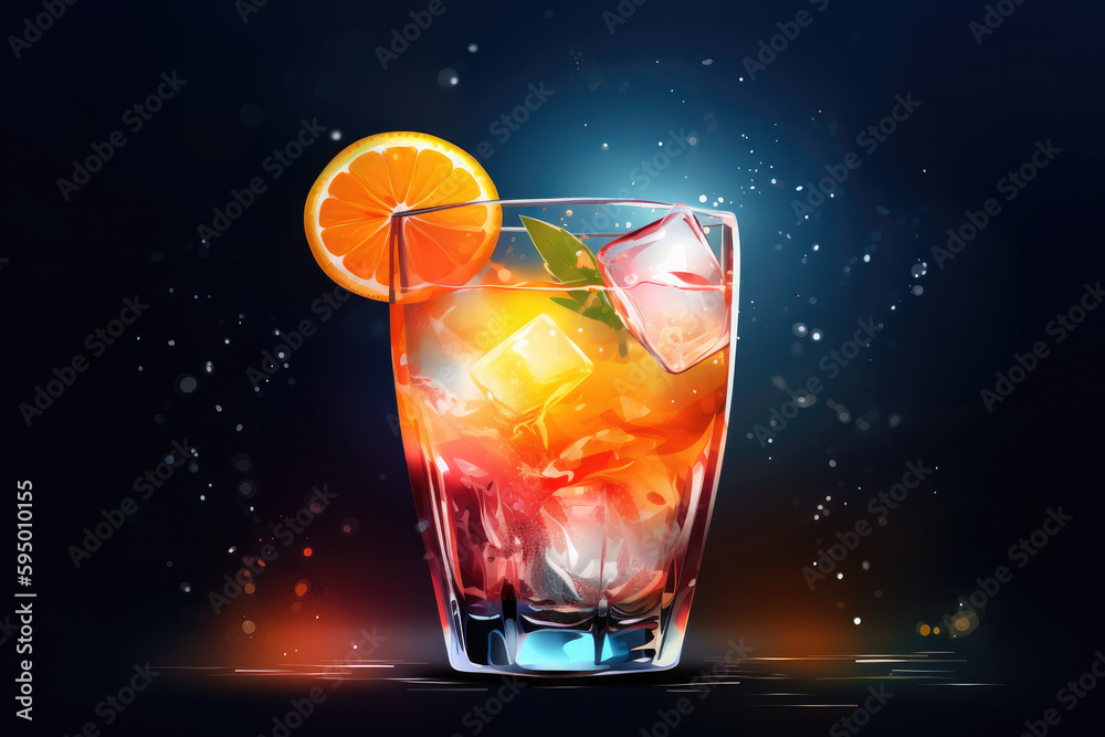 Cocktail background wallpaper, generative ai Stock Illustration | Adobe ...