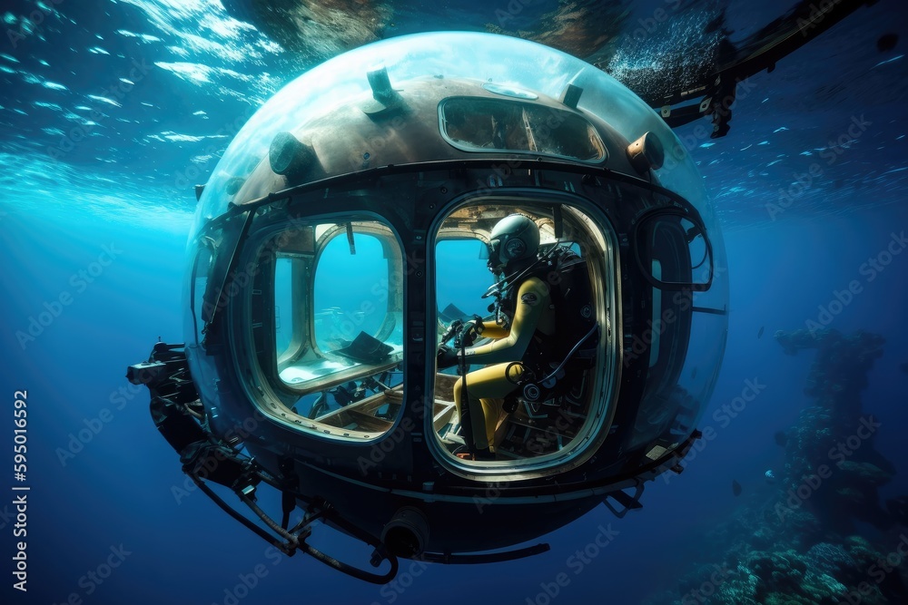 submersible pilot sharing the view of stunning underwater world with ...