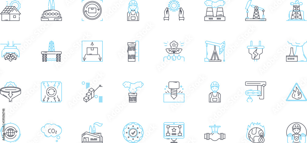Digital revolution linear icons set. Disruptive, Innovation ... Digital revolution linear icons set. Disruptive, Innovation ...