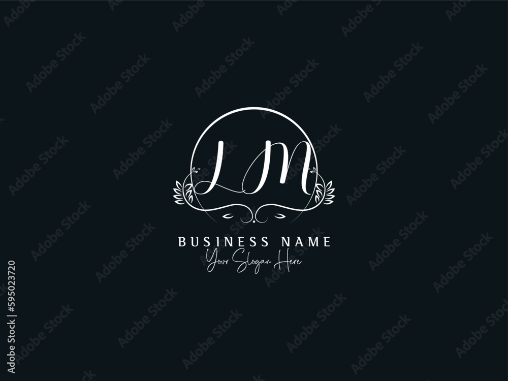 LM, lm Modern Logo, Initial Lm ml Signature Feminine Logo Letter Design ...