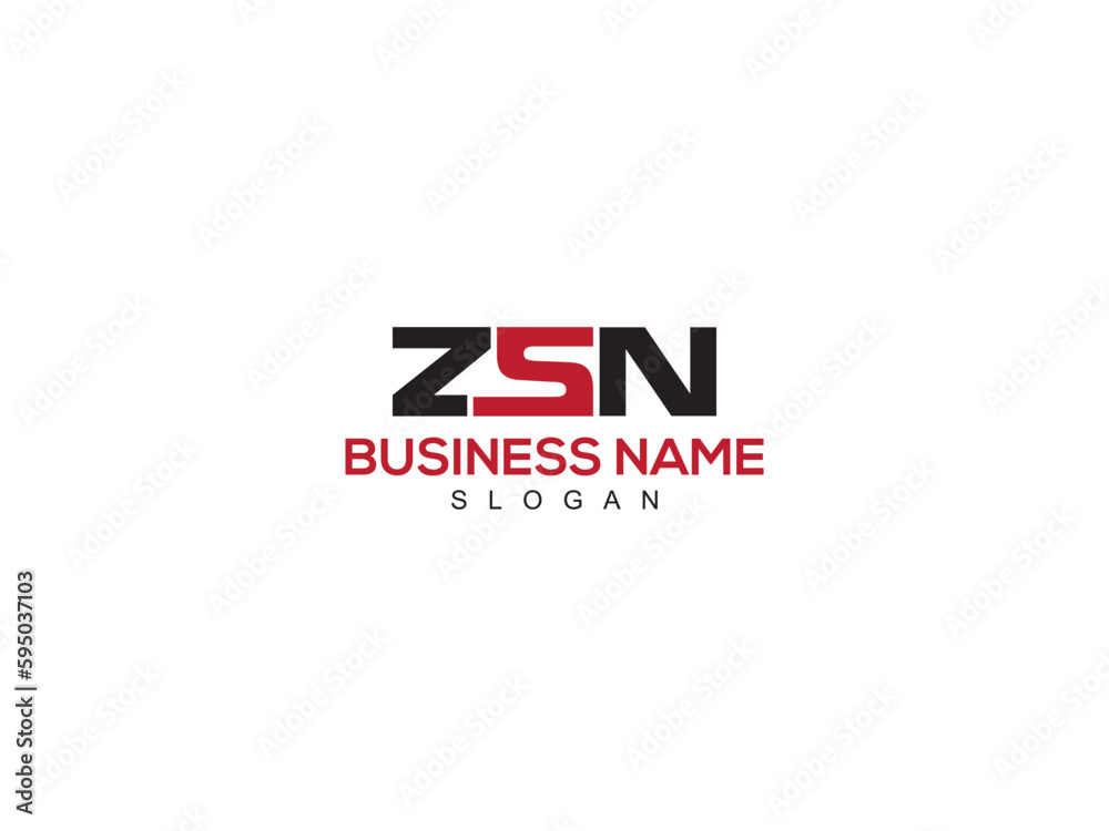 Premium Alphabet ZSN Letter Logo, zs, zsn Logo Design For Business ...