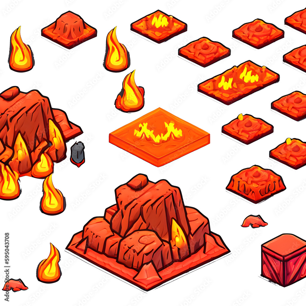 Isometric Props for Creating Worlds and Gaming Environments. Outline ...