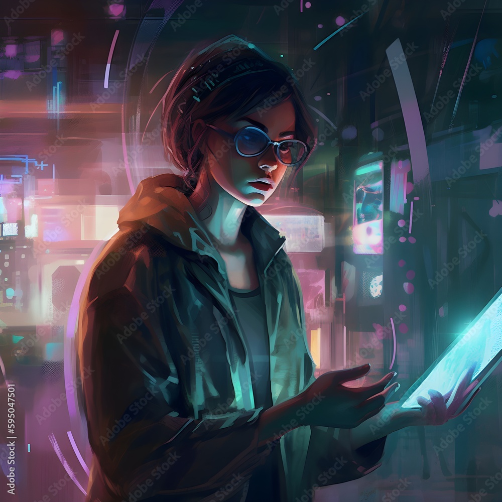 Unleash the power of a digital mastermind as an illustration captures ...