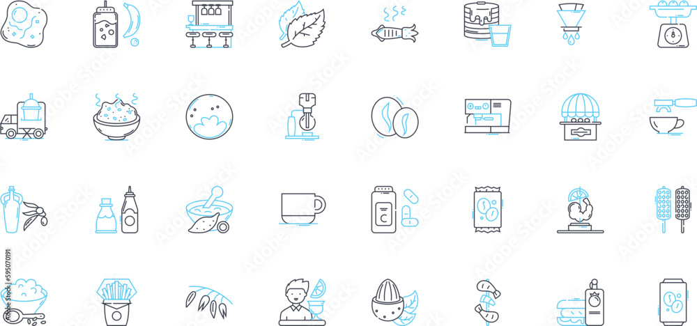 Nutritional science linear icons set. Macronutrients, Micronutrients ...