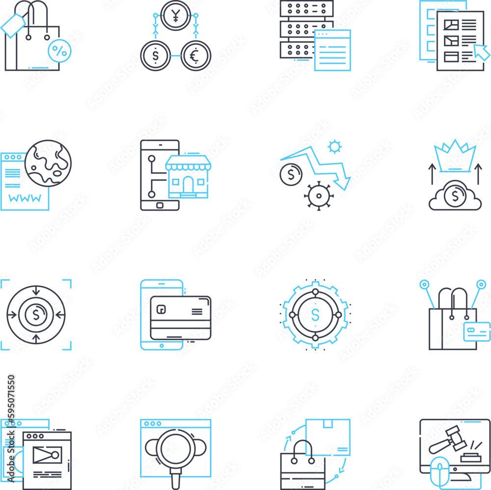 Exchange Items linear icons set. Swap, Trade, Barter, Substitution ... Exchange Items linear icons set. Swap, Trade, Barter, Substitution ...