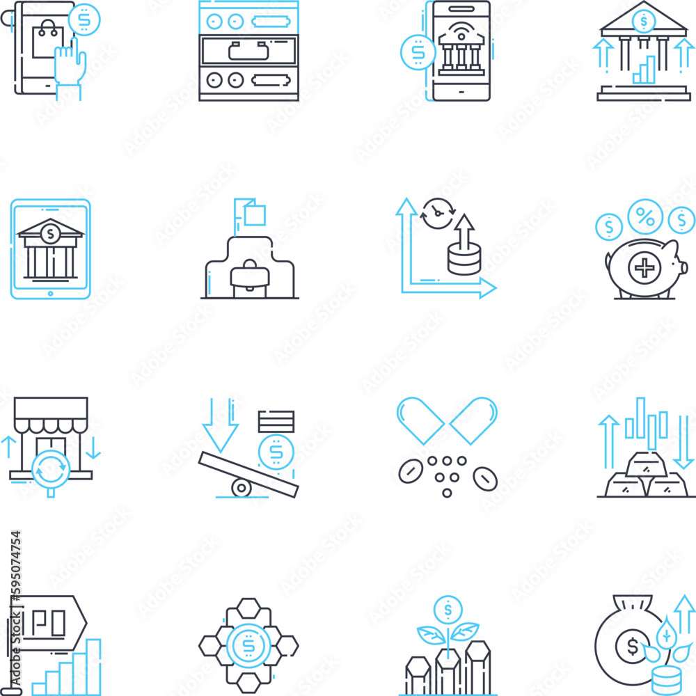Political Science linear icons set. Democracy, Power, Justice ...