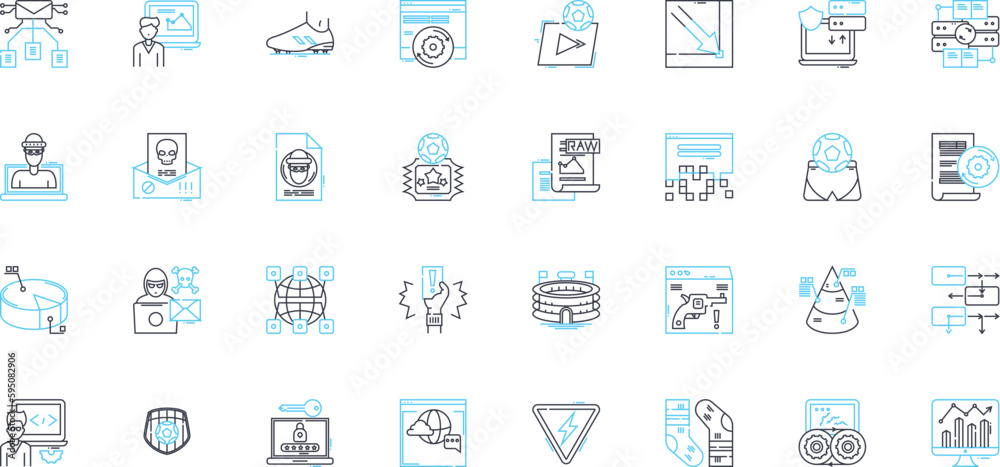 Data Mining Linear Icons Set Clustering Association Regression Classification Outlier