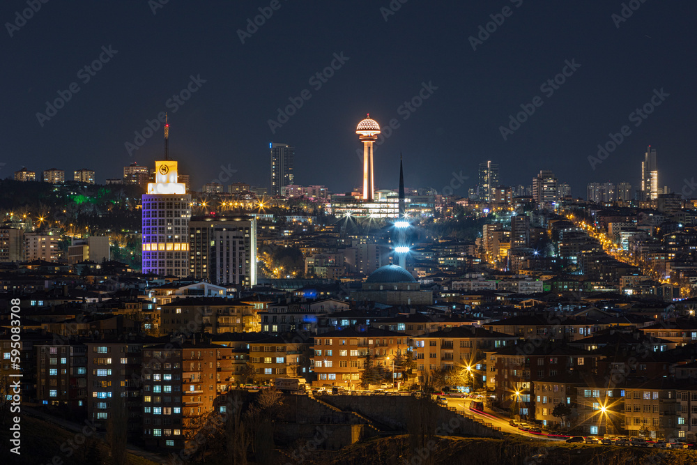 Ankara Turkey, 14 April 2022; Atakule and Sheraton Ankara View. Ankara ...