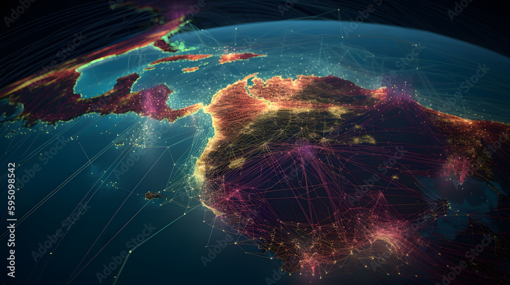 Fiber Optic Detailed Map Europe