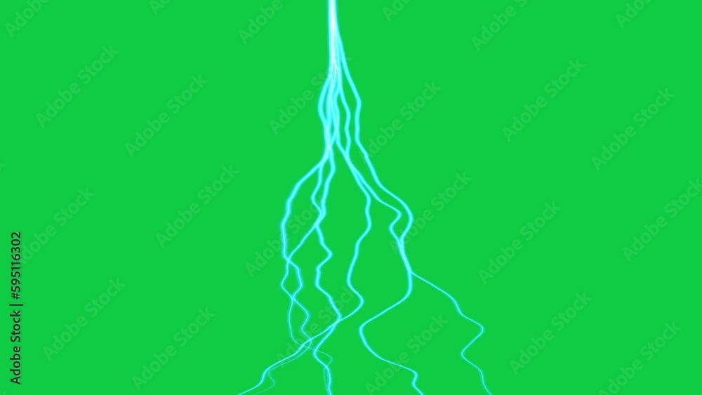Stockvideo electric Lightning Strike power animation isolated with ...