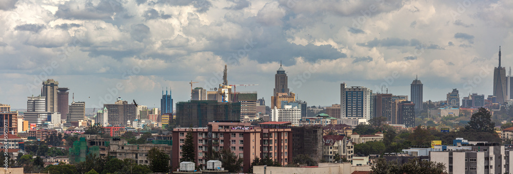 Vibrant Nairobi city center - bustling streets, iconic buildings, and ...