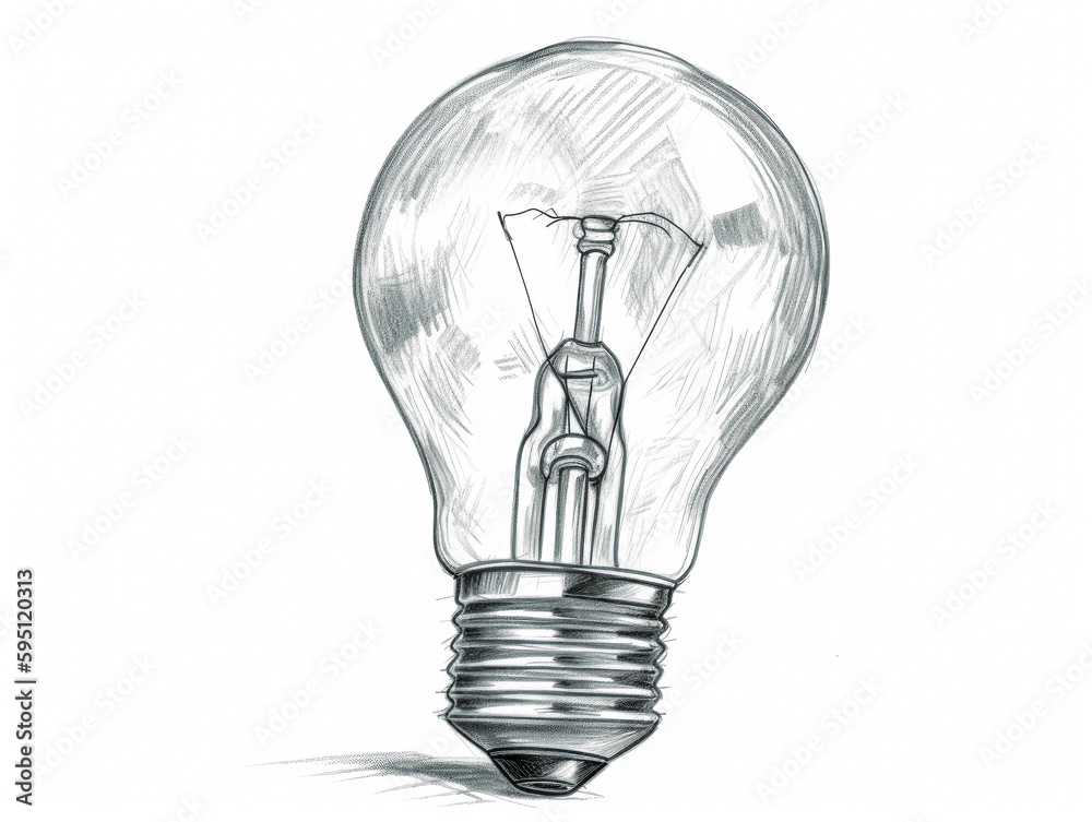 Light Bulb Pencil Drawing