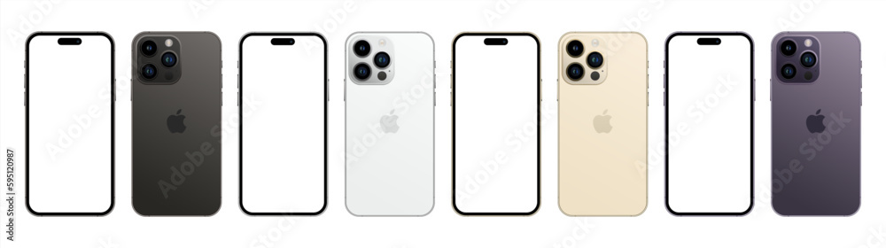 New all colors smartphone released iPhone 14 pro front and back side ...