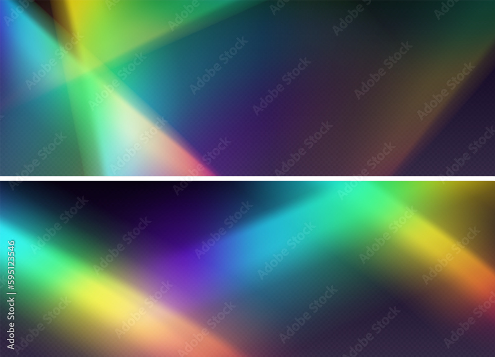 Rainbow refraction overlay, leak flare, prism light effect, rainbow ...