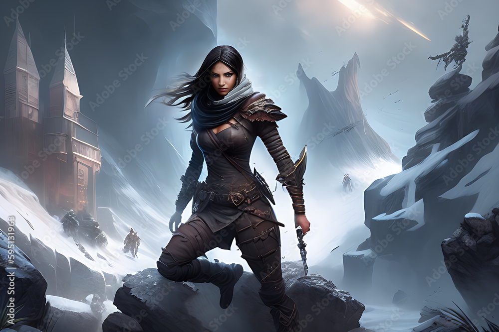 Action RPG, Video Game concept art - the assassin in leather and cloth ...