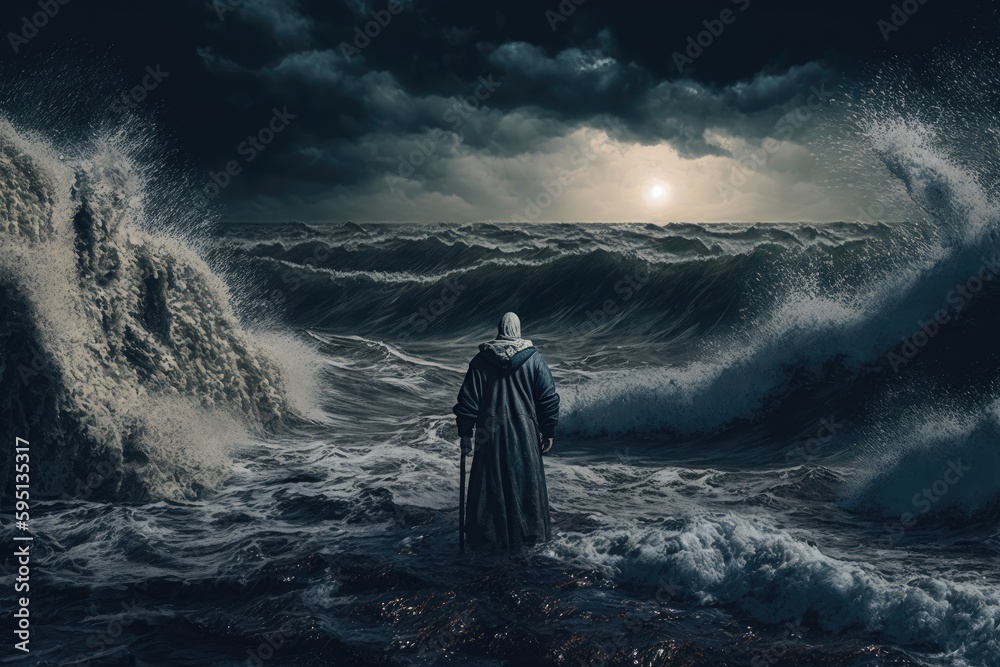 According to the Bible, Moses stood on the shore of the Red Sea and ...