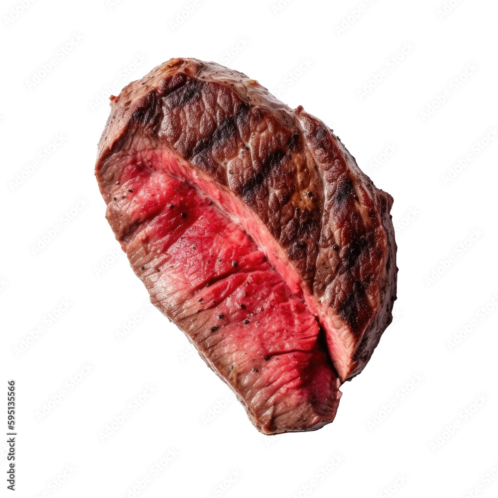 undercooked steak isolated transparent background. Generative AI Stock ...
