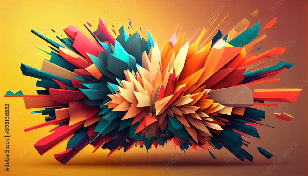 3D abstract background blending pastel colors and swirling shapes ...
