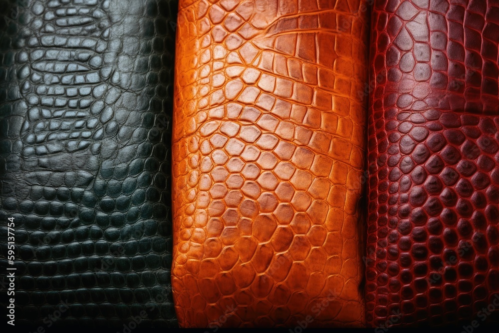 Leather surface texture in different colors created with generative AI ...