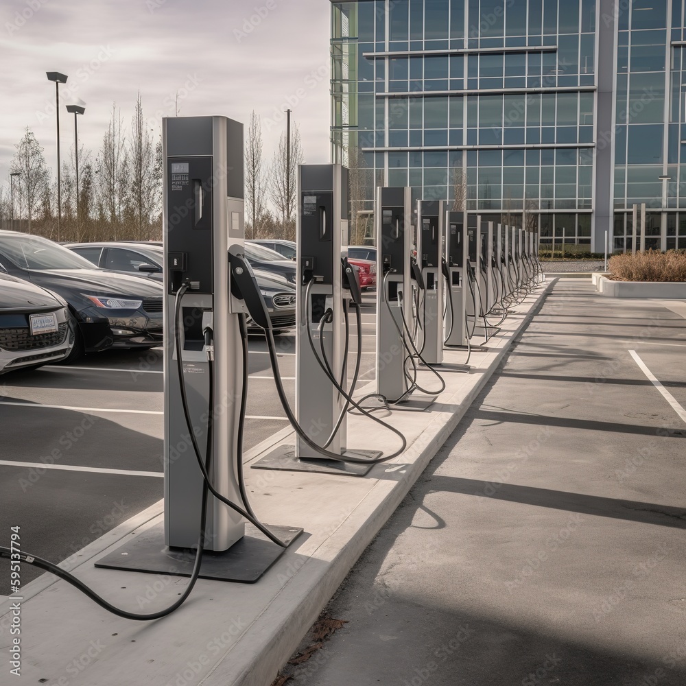 EV charging station for electric vehicles with the idea of using eco ...