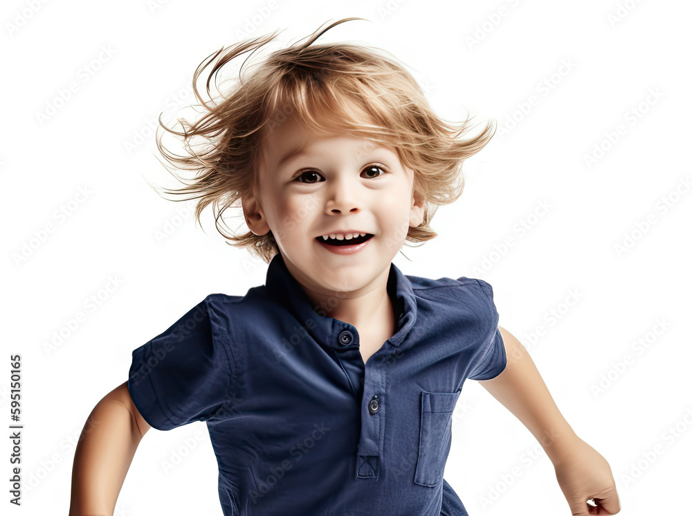 Digital AI captures pure joy: A child's laughter and fun while running ...