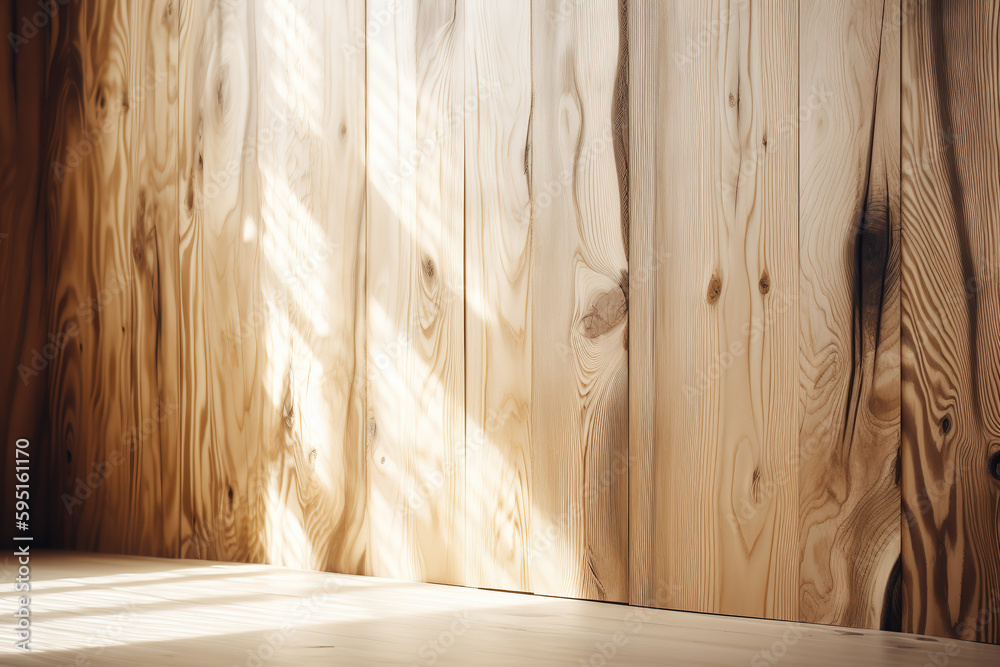 Natural Lighting on Light Wooden Texture A Three-Dimensional Wood ...
