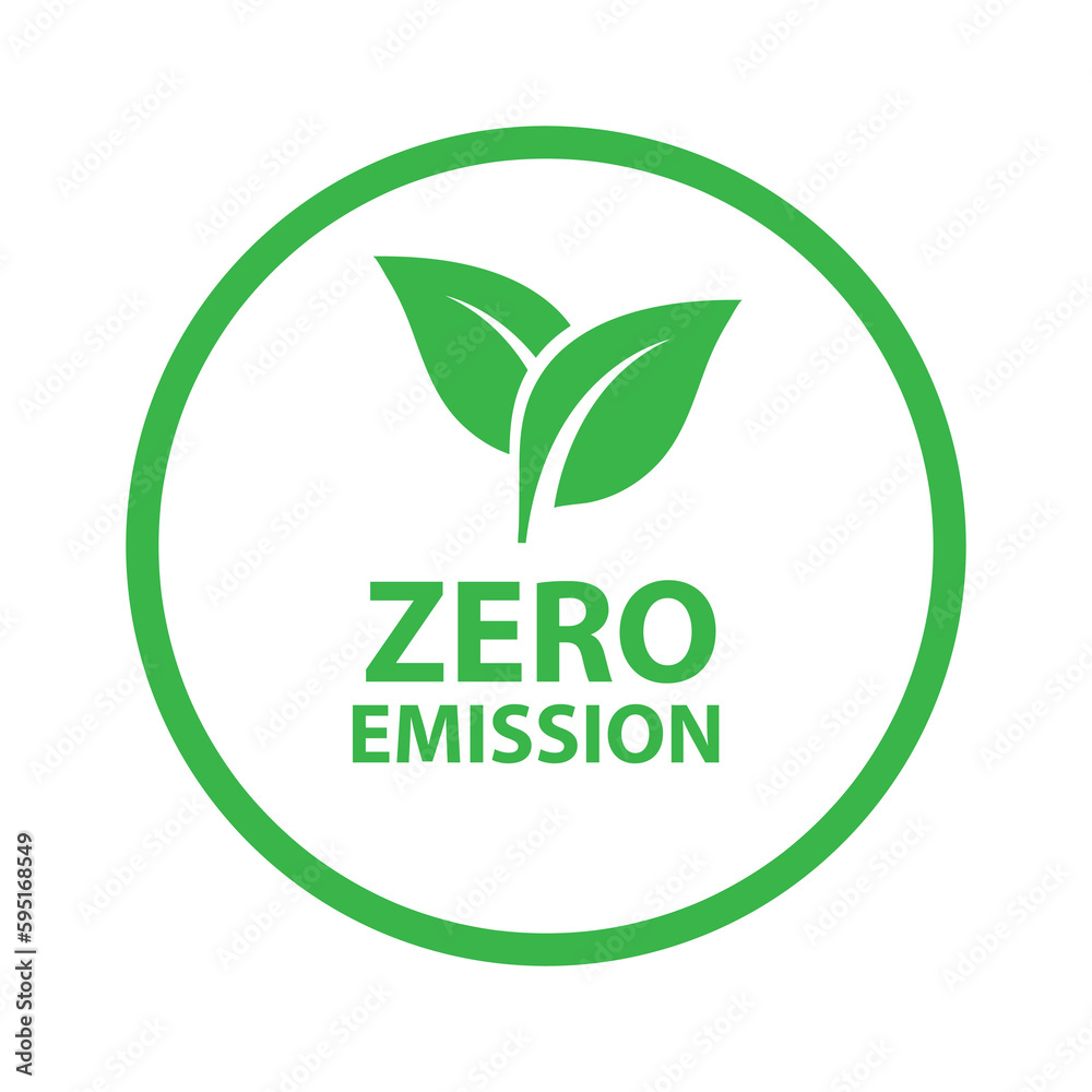 Zero emission icon vector illustration on white background..eps Stock Vector | Adobe Stock