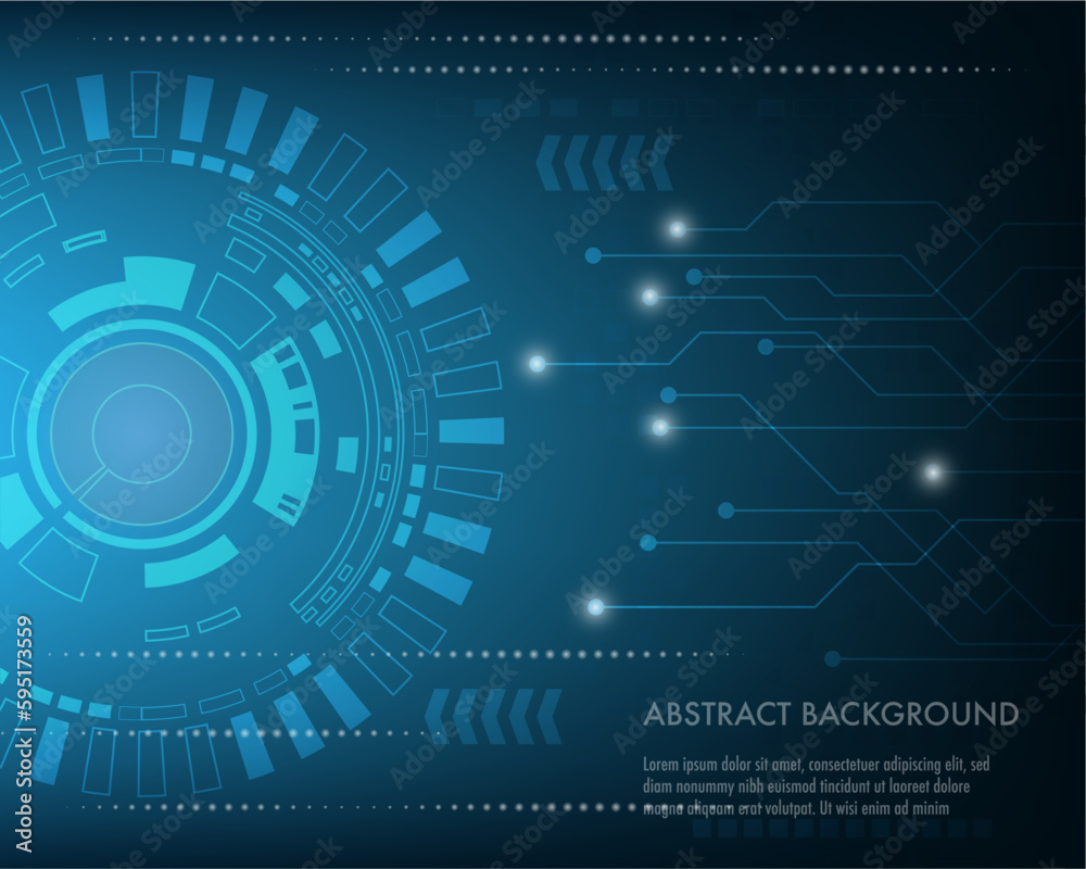 Abstract geometric shape technology digital hi tech science and digital ...