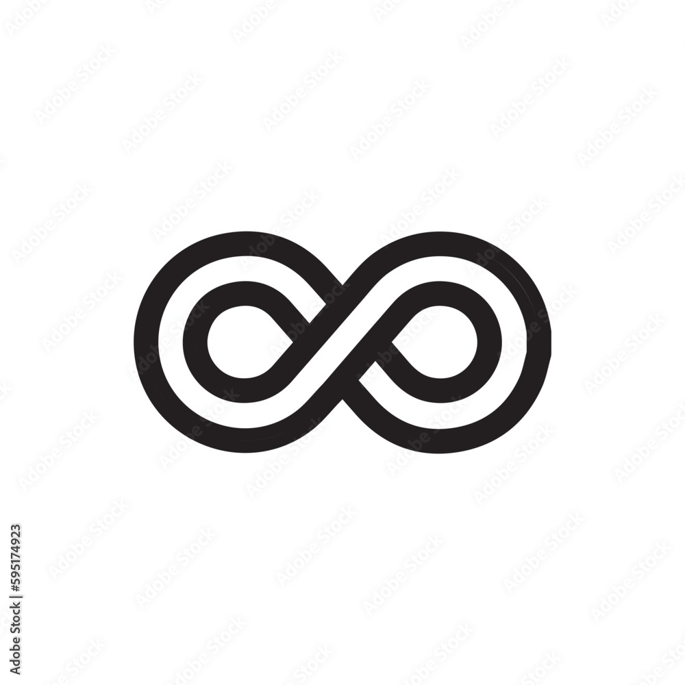 Infinity Symbol Mathematic Vector Image Illustration Isolated on White ...