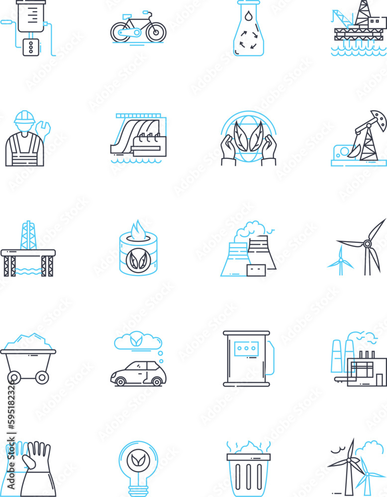 Proactive management linear icons set. Leadership, Planning, Prevention ...