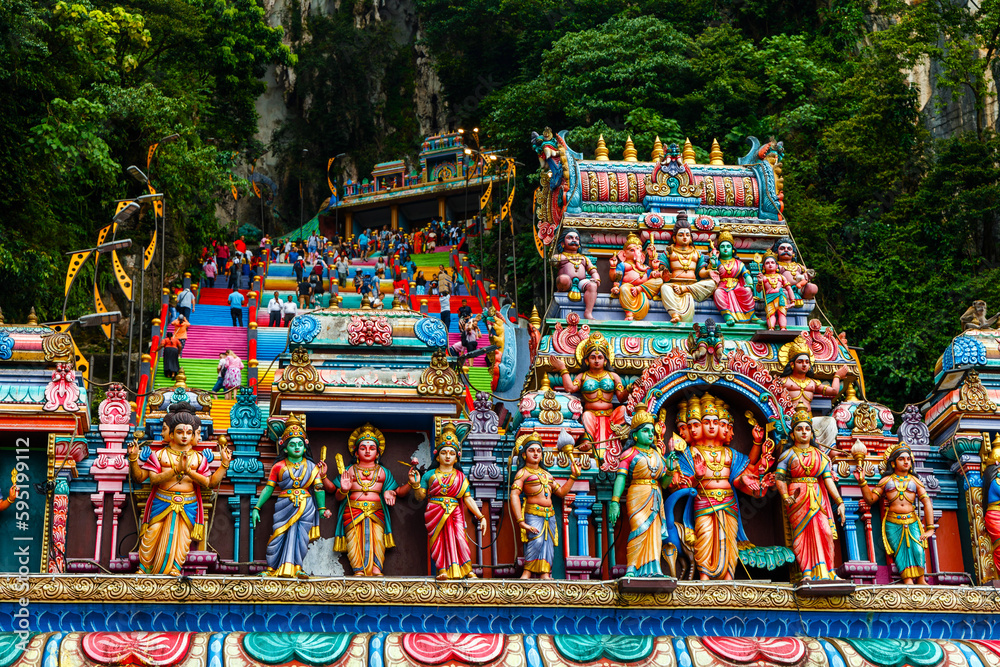 Photo & Art Print The God sculpture main entrance of Batu Caves in ...