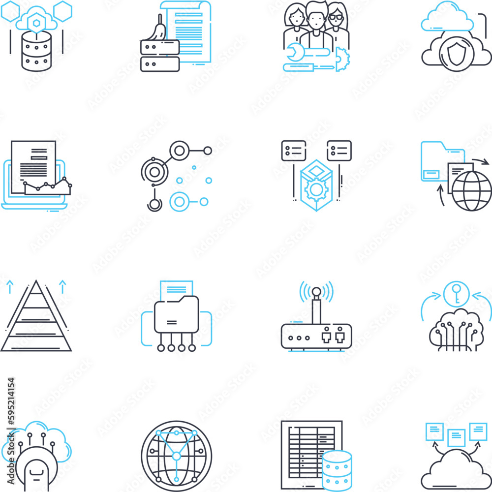 Wireless router linear icons set. Connectivity, Nerk, Wi-Fi, Internet ... Wireless router linear icons set. Connectivity, Nerk, Wi-Fi, Internet ...