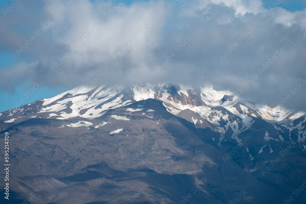 Mount Tongariro, a compound volcano in the Taupo Volcanic Zone of the ...