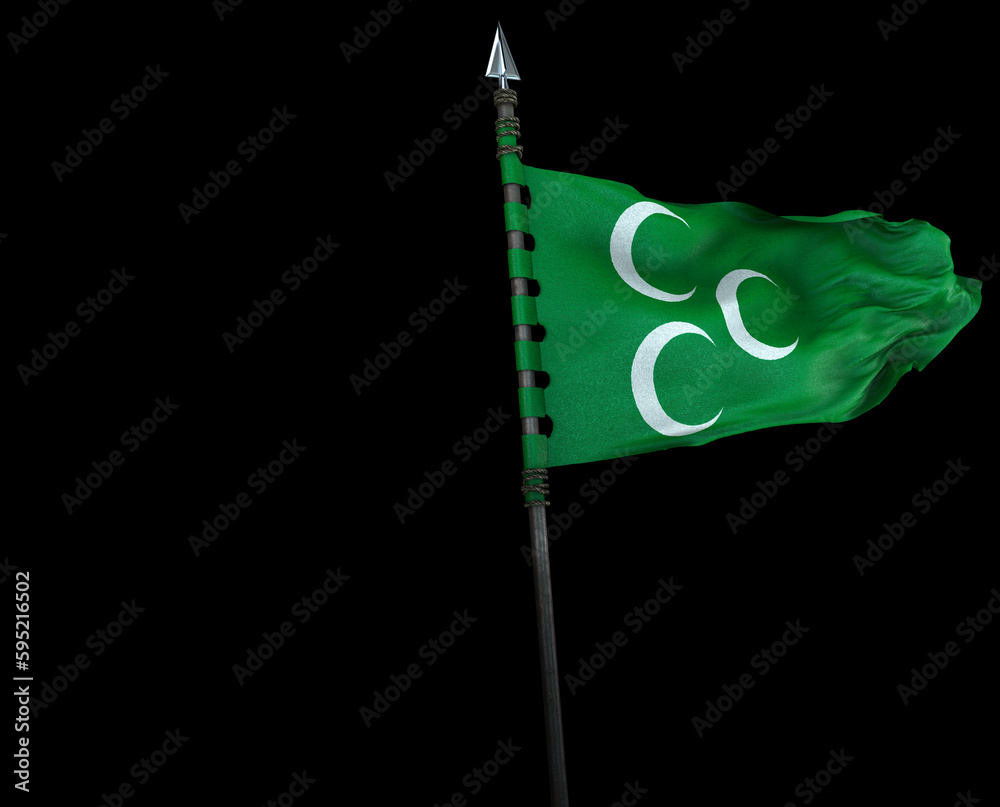ภาพประกอบสต็อก Ottoman State Flag, The Waving Ottoman State Flag is a ...