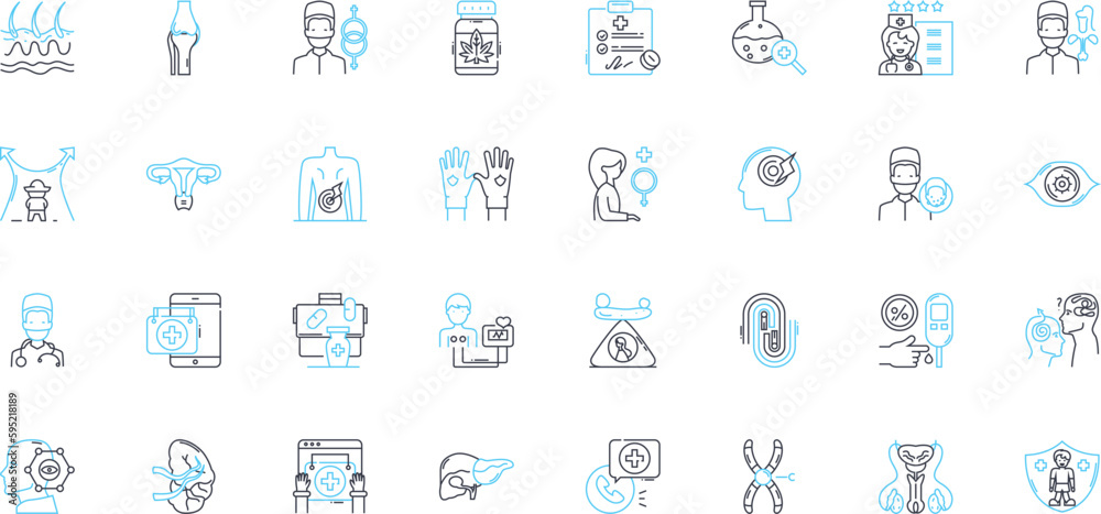 Behavioral analysis linear icons set. Psychology, Observation, Emotions ...