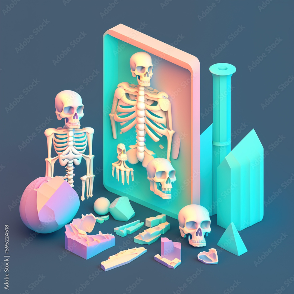 RTG, prześwietlenie, diagnostyka medyczna - ilustracja 3d - X-ray, x ...