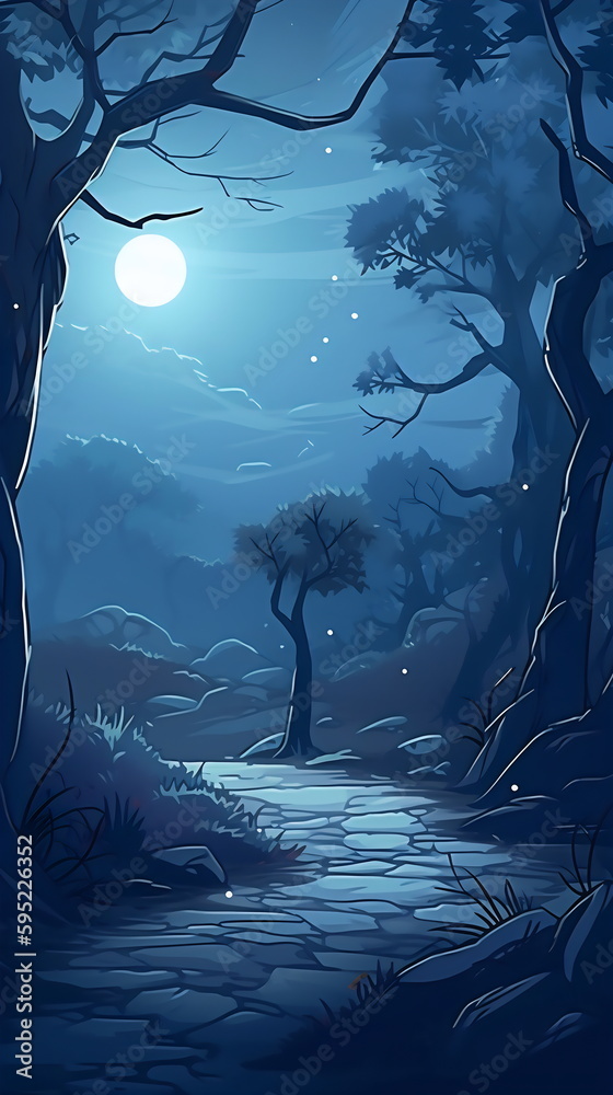 2D background environment for a mobile game. A high quality vertical ...