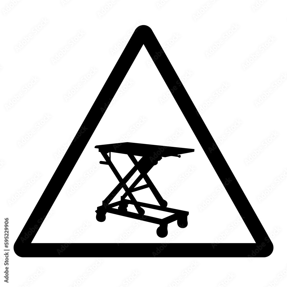 Warning Lifting Hazard Symbol Sign Vector Illustration Isolate On warning-lifting-hazard-symbol-sign-vector-illustration-isolate-on