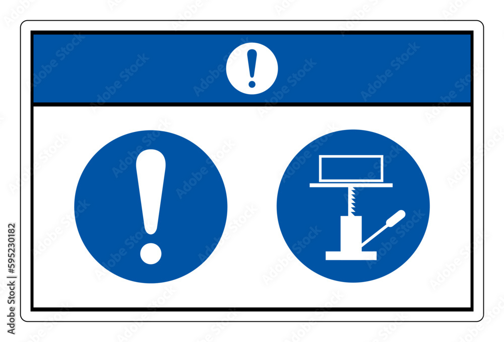 Notice Use Mechanical Lift Symbol Sign,Vector Illustration, Isolated On ...