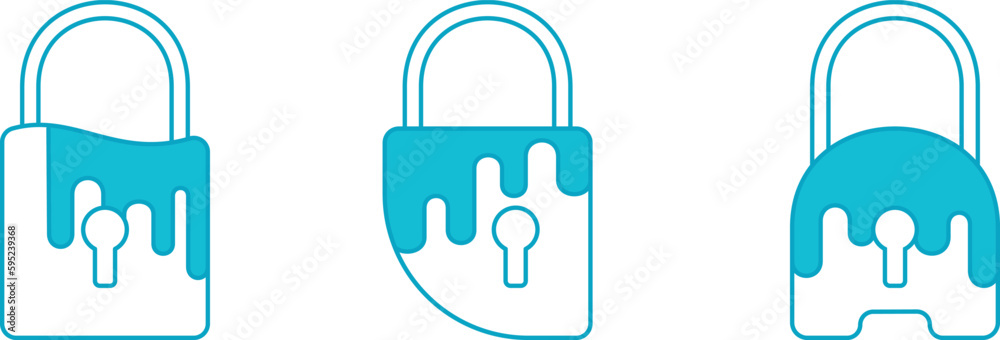 locks for security and closing doors, lock logo, keyhole vector ...