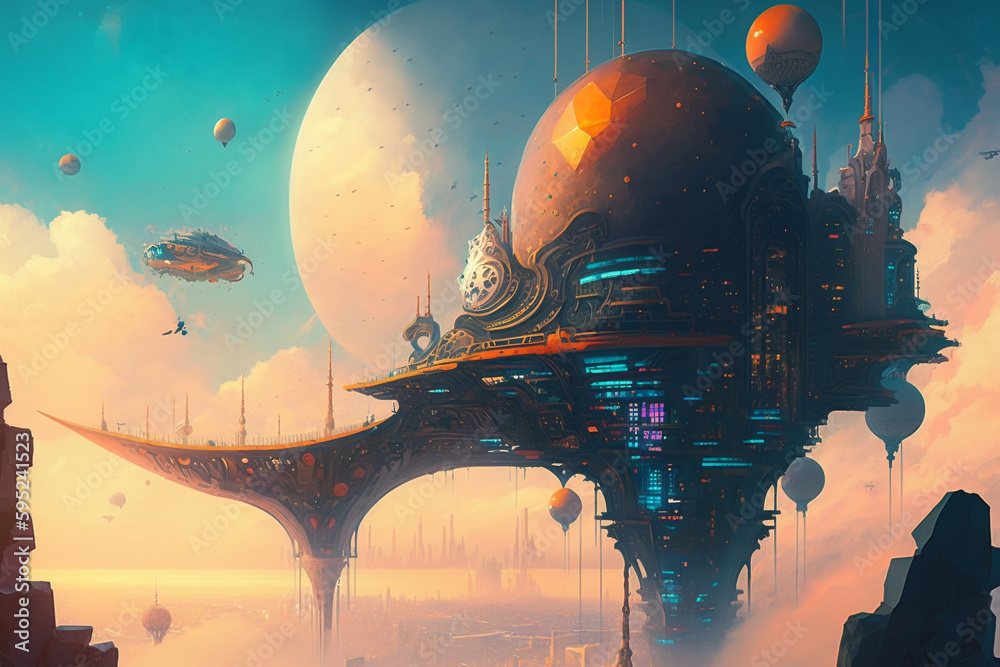 Generative AI Imagines a Floating City: High-Tech Architecture ...