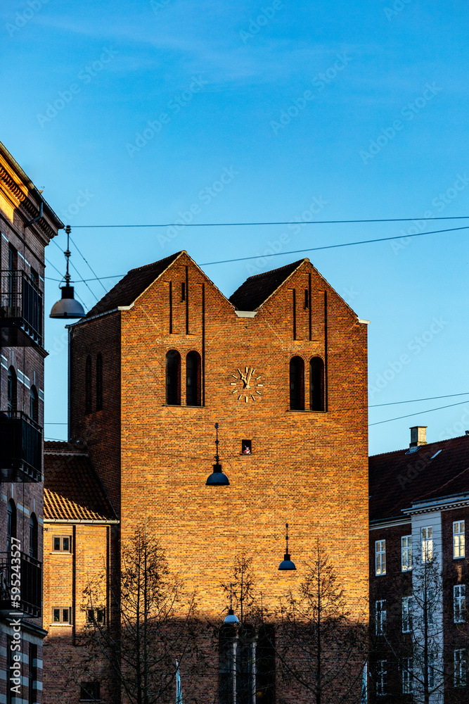 Copenhagen, Denmark The tower of the Absalon Church, now a famous ...