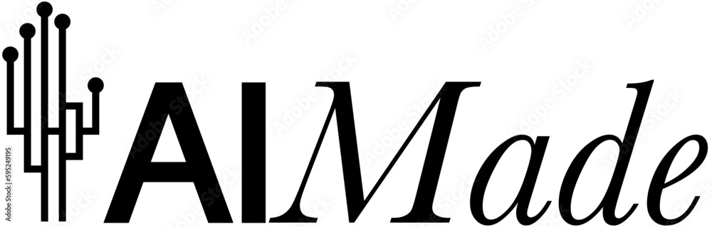 AI Made label. This is a label to identify work made 100% by AI. Stock ...