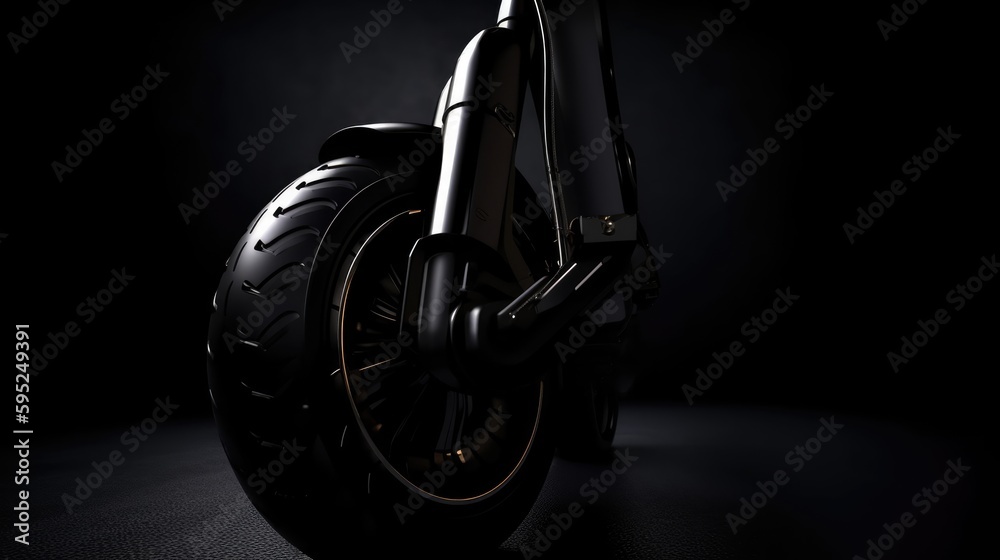 Electric Scooter Front Cover Background: Space for Copy, Dark Theme ...
