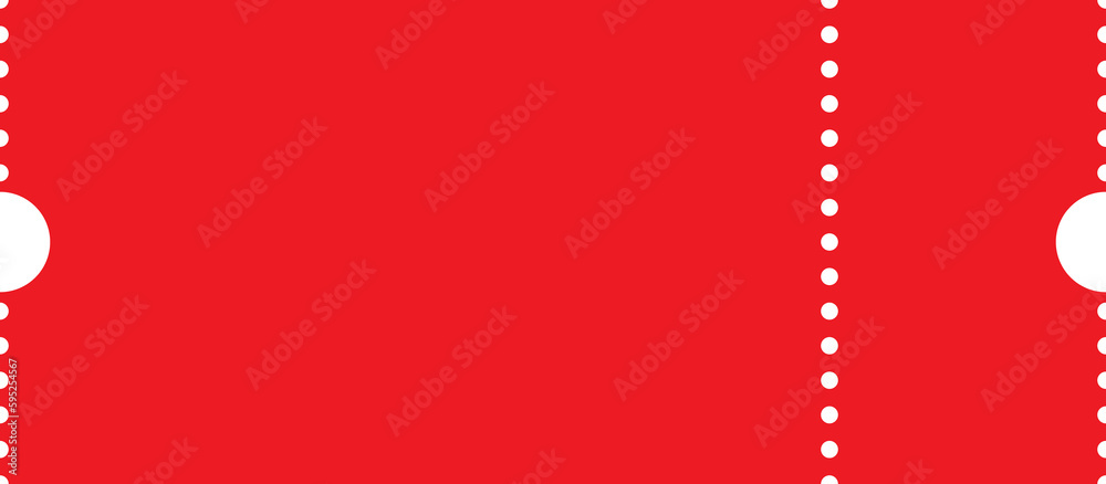 Red coupon ticket, blank template for text, pricing, png with ...