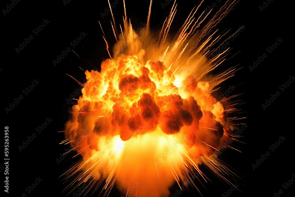 AI generated destroyed buildings after domestic explosion in city and ...