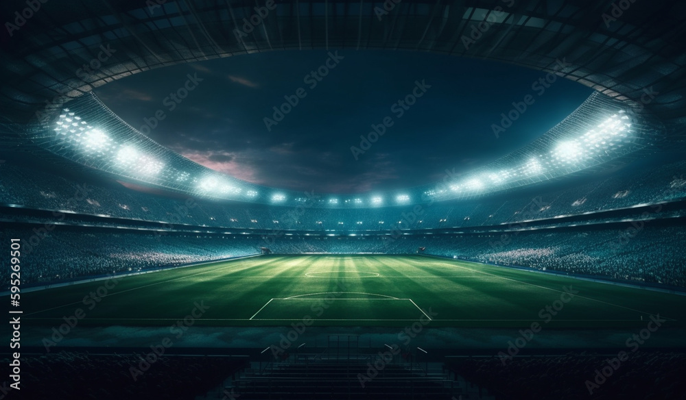 Empty Soccer Field Night