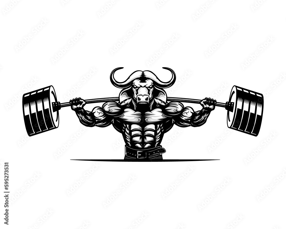 Buffalo Gym Bodybilder Fitness ,Strongman,Powerlifter Muscles Iron ...