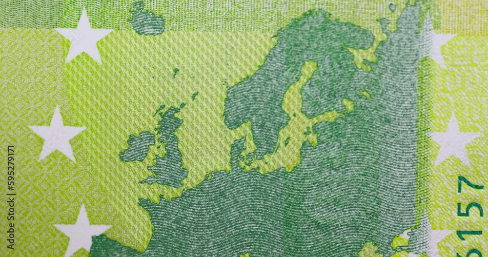 Close-up of the one hundred euro banknote of the European Union ...