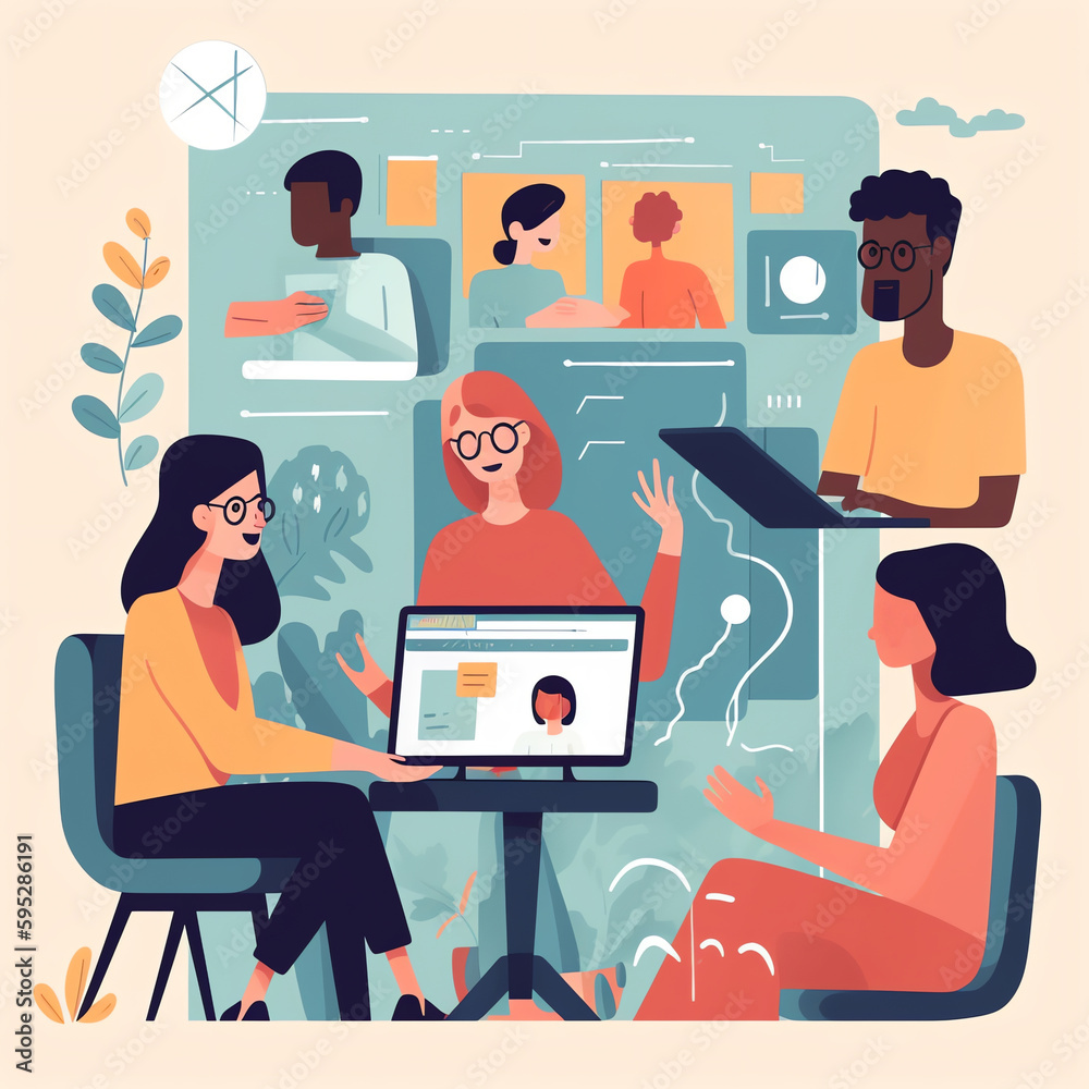 Virtual Classroom: Teachers and students interact via video ...